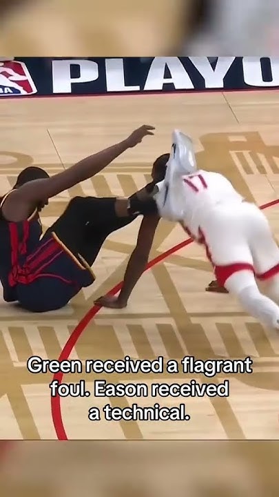 Draymond Green received a flagrant foul and Tari Eason received a technical foul - YouTube