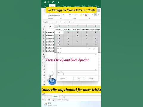 Identify Blank Cells in Excel | Go To Dialog Box #shorts - YouTube