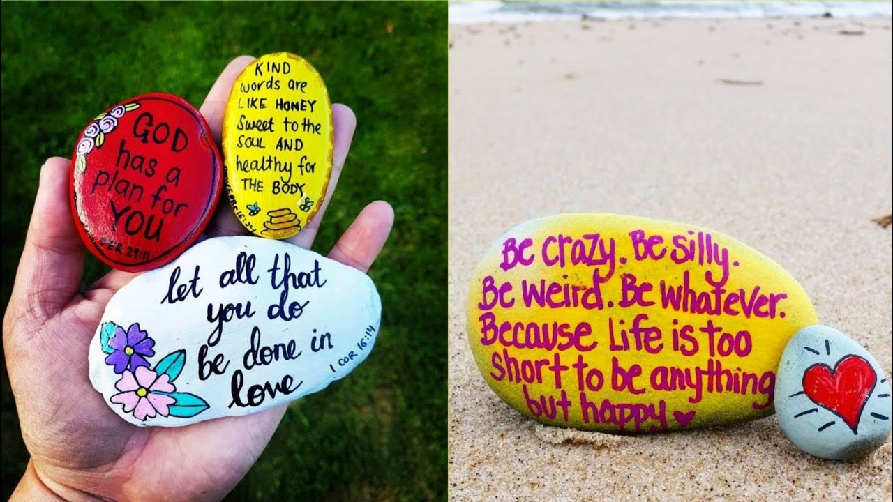Outstanding and gorgeous pebble stone painting ideas - YouTube