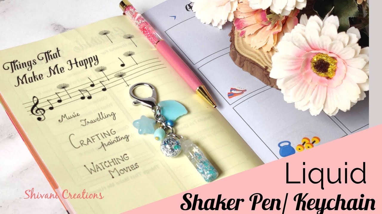 Liquid Shaker Pen/ Liquid Shaker Key-chain Charm/ Unique Gift Idea ...