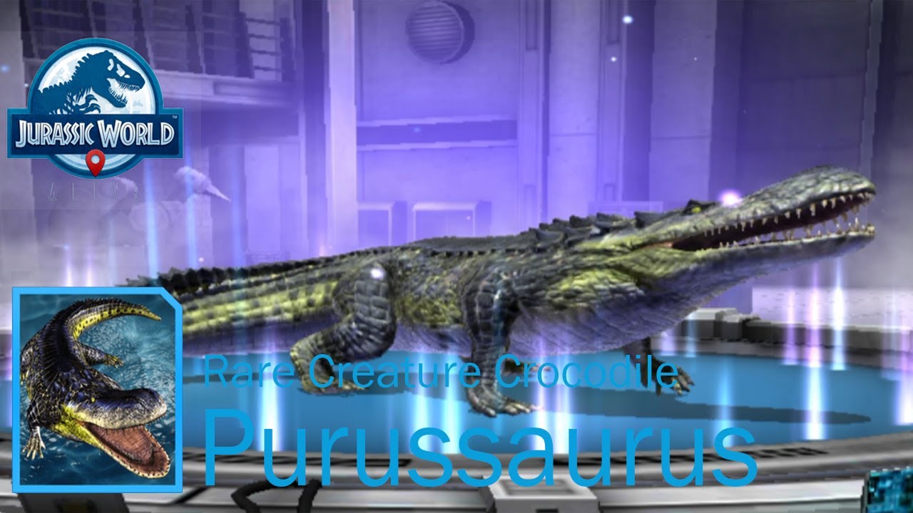 Jurassic World Alive - Rare Crocodile Creature Purassaurus - YouTube