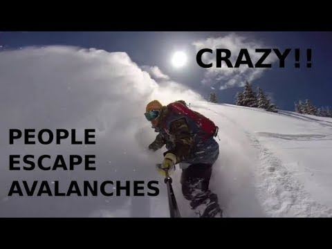 People Escaping Avalanches! Incredibly Close Calls - YouTube