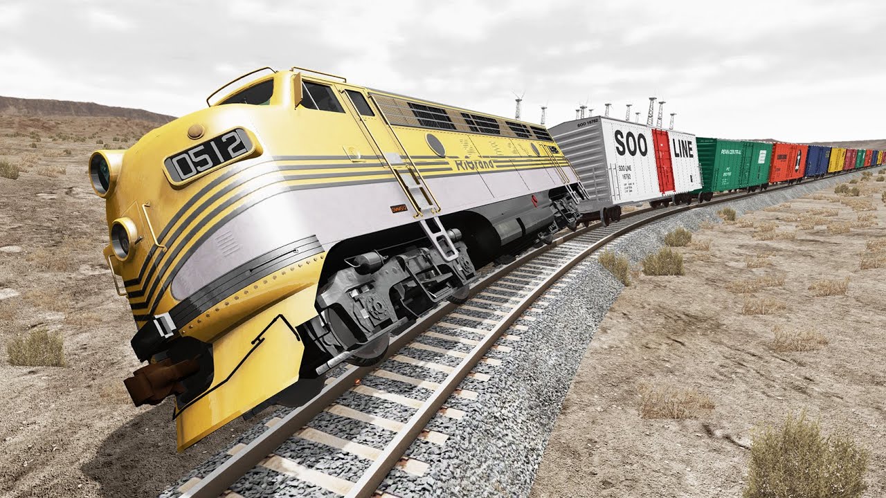 Realistic Train Crashes #13 - Beamng.Drive - YouTube