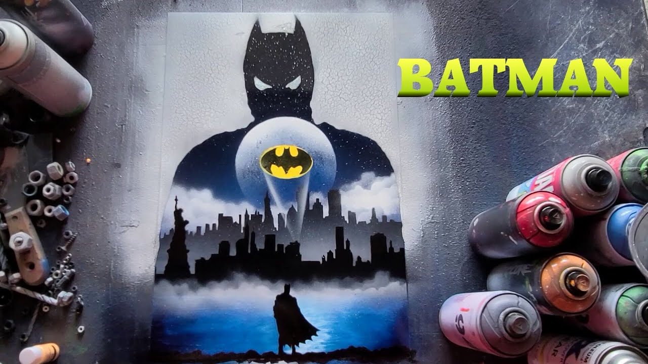 Batman - Spray Paint Art by Dexx - YouTube