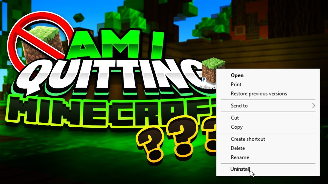 Am I Quitting Minecraft? - YouTube