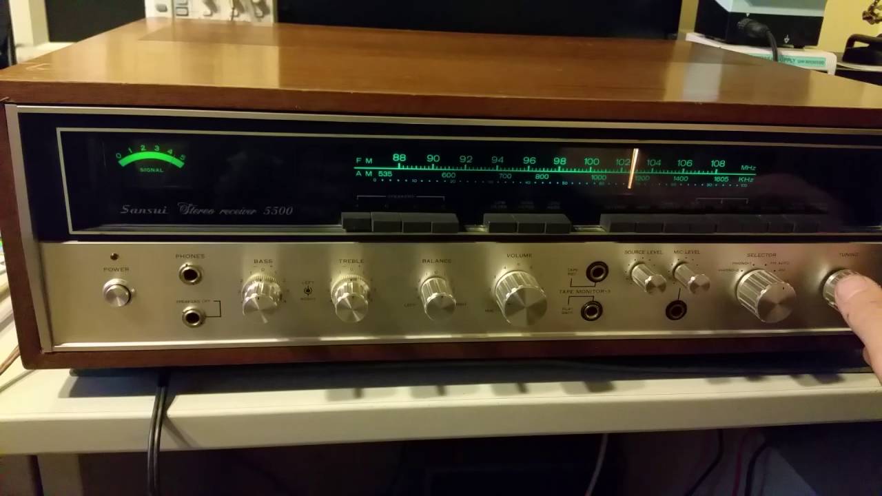 Sansui stereo receiver 5500 - YouTube