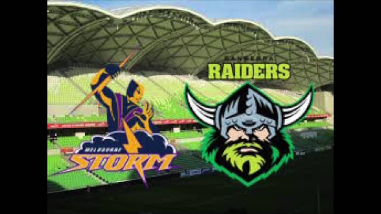 NRL PRELIMENARY MELBOURNE STORM vs CANBERRA RAIDERS - YouTube