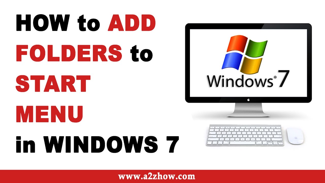 How to Add Folders to Start Menu in Windows 7 - YouTube
