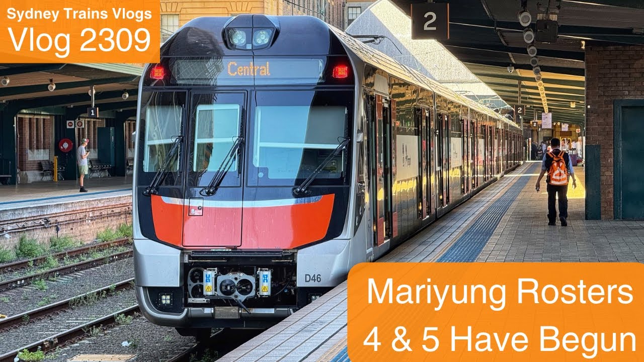 Sydney Trains Vlog 2309: Mariyung Rosters 4 & 5 Have Begun - YouTube