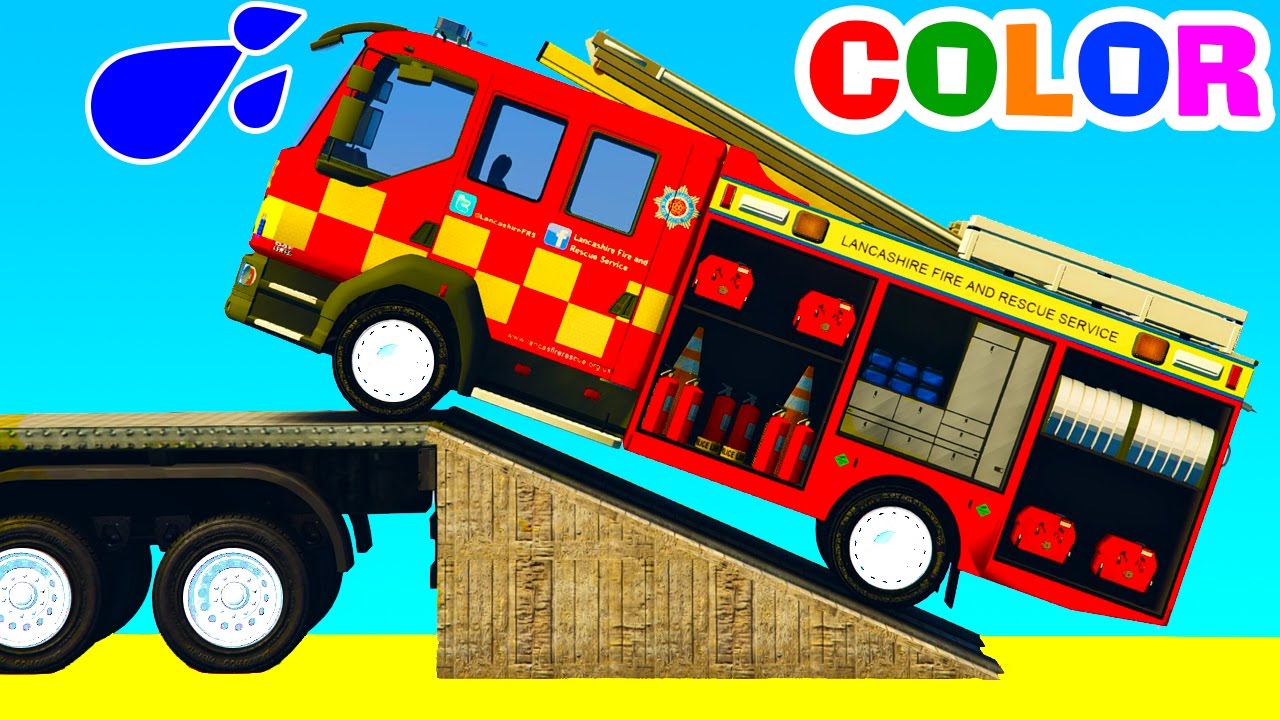 Learn Color & Emergency Car in Spiderman Cars Cartoon for Children ...