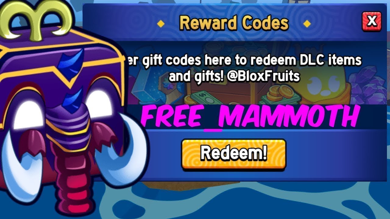 MAMMOTH FRUIT CODE BLOX FRUITS ROBLOX - YouTube
