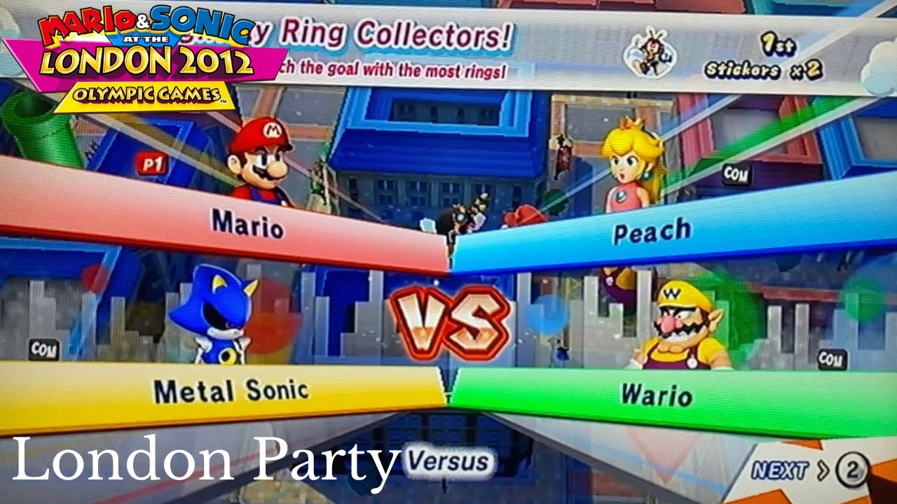 Mario & Sonic at the London 2012 Olympic Games - London Party - YouTube