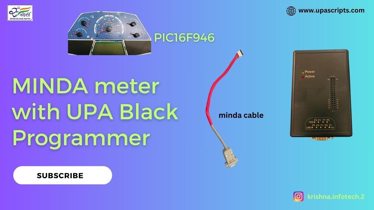 MINDA meter with UPA Black Programmer - YouTube