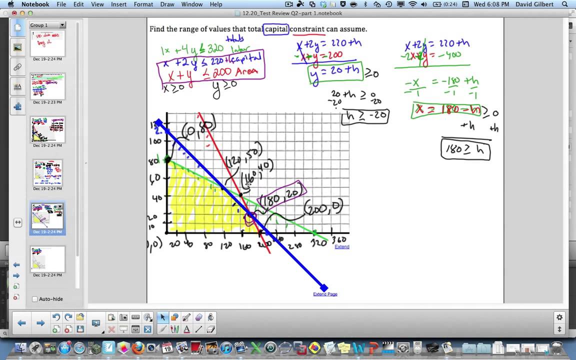 Linear Programming Sensitivity Analysis Totals Of Constraints Youtube 0214