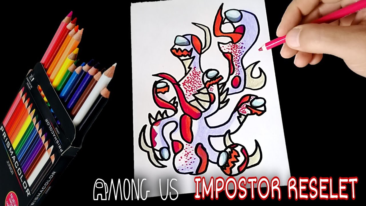 COMO DIBUJAR AL IMPOSTOR RASELET DE AMONG US | how to draw among us ...