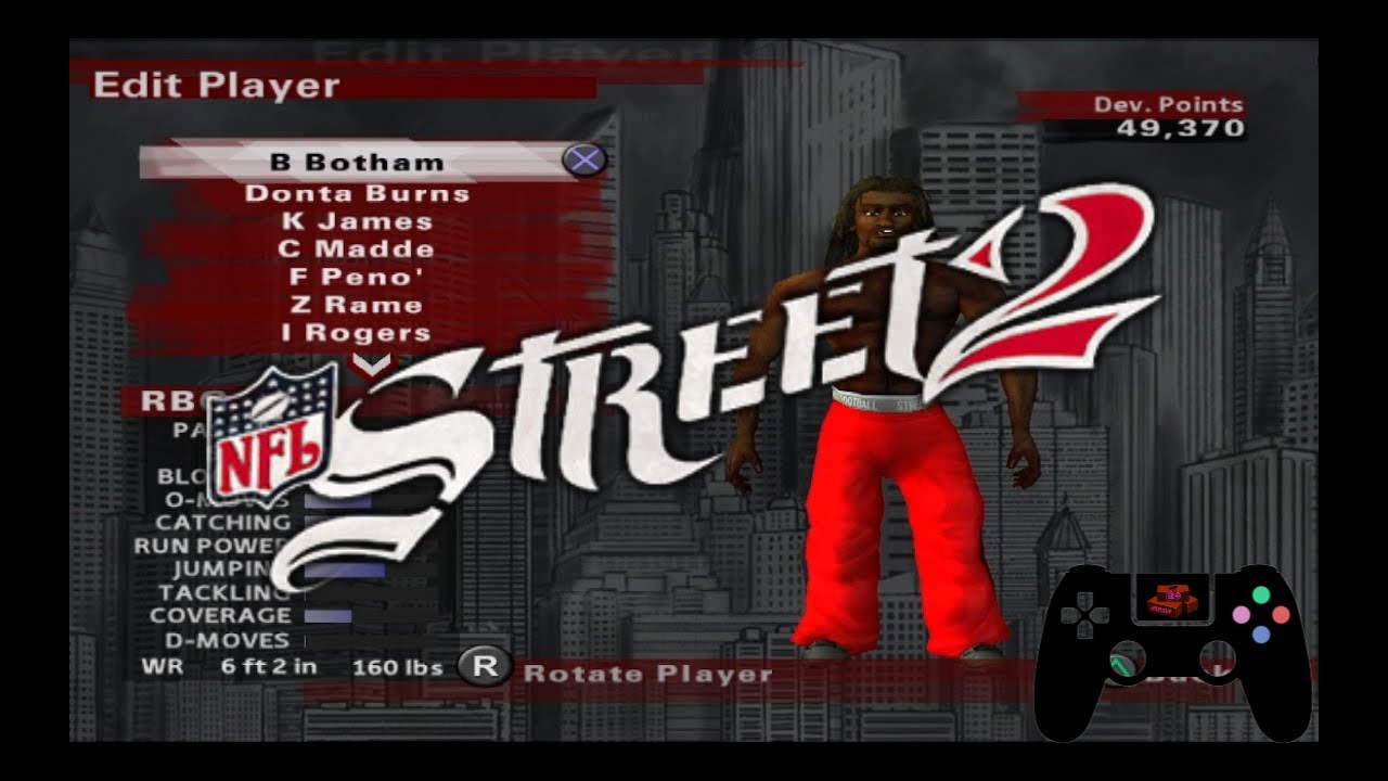 How to max out Development Points NFL Street 2 | Nothing But The ...