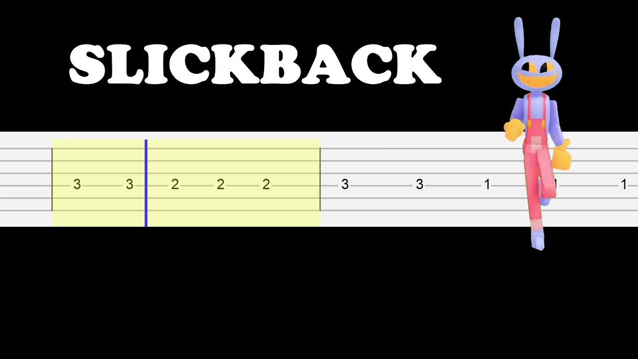 Digital Circus Slickback (Easy Guitar Tabs Tutorial) - YouTube