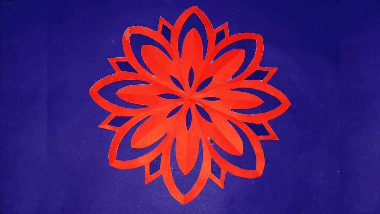paper cutting flower-How to make easy paper cutting flowers- paper ...