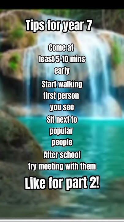Tips for year 7 - YouTube