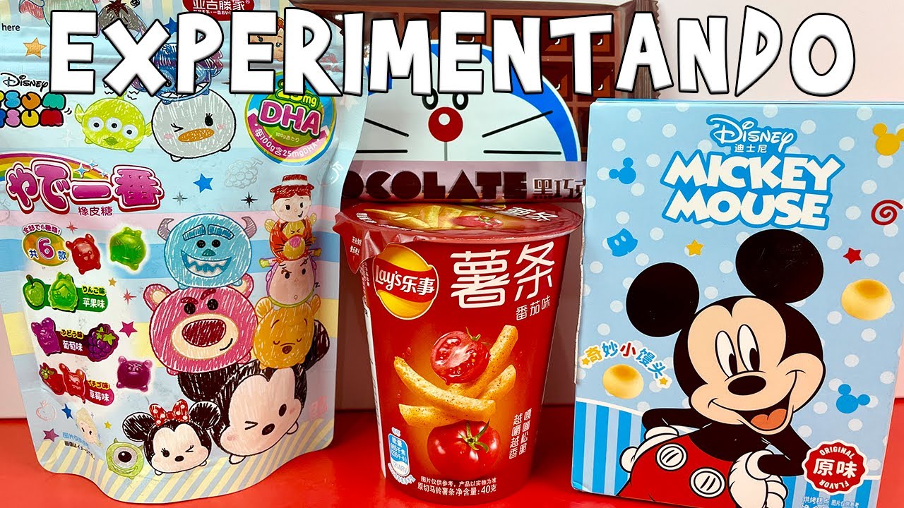 Experimentando Lay´s Batata Frita De Tomate, Sequilhos Do Mickey, Goma Disney e Chocolate ...