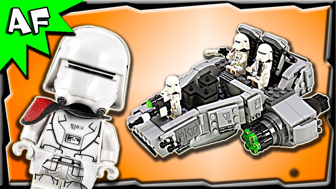 Lego Star Wars First Order SNOWSPEEDER 75100 Stop Motion Build Review ...