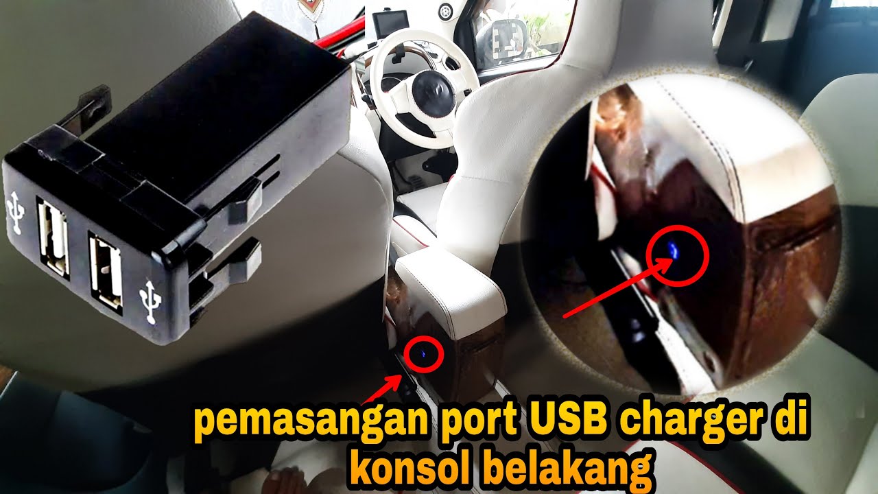 cara pasang usb charger tambahan di mobil. instan nambah mewah - YouTube