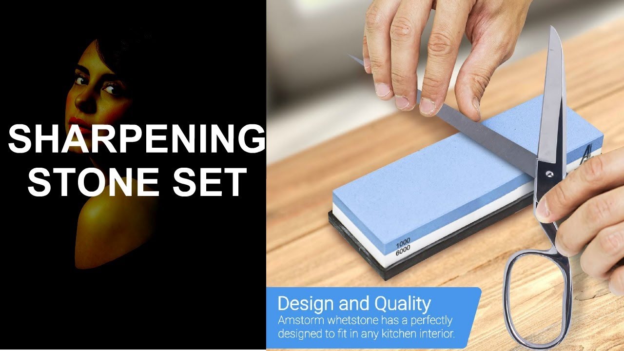 Professional Sharpening stone KIT with Angle Guide - YouTube