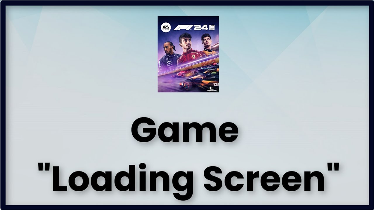 F1 24 Game Loading Screen Issue - Windows - YouTube