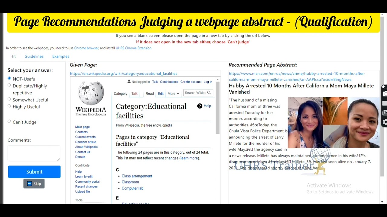 Page Recommendations Judging a webpage abstract | Qualify PASSED | UHRS ...