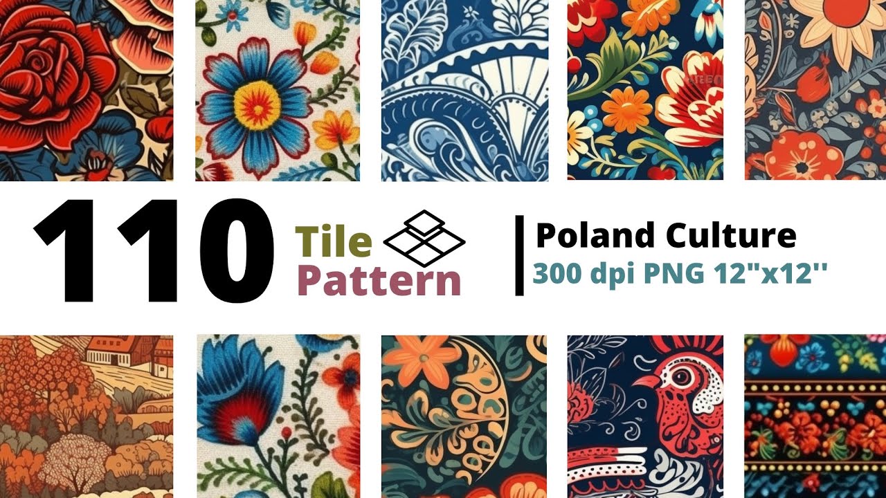 Pattern Tile Poland Culture 110 backgrounds - YouTube