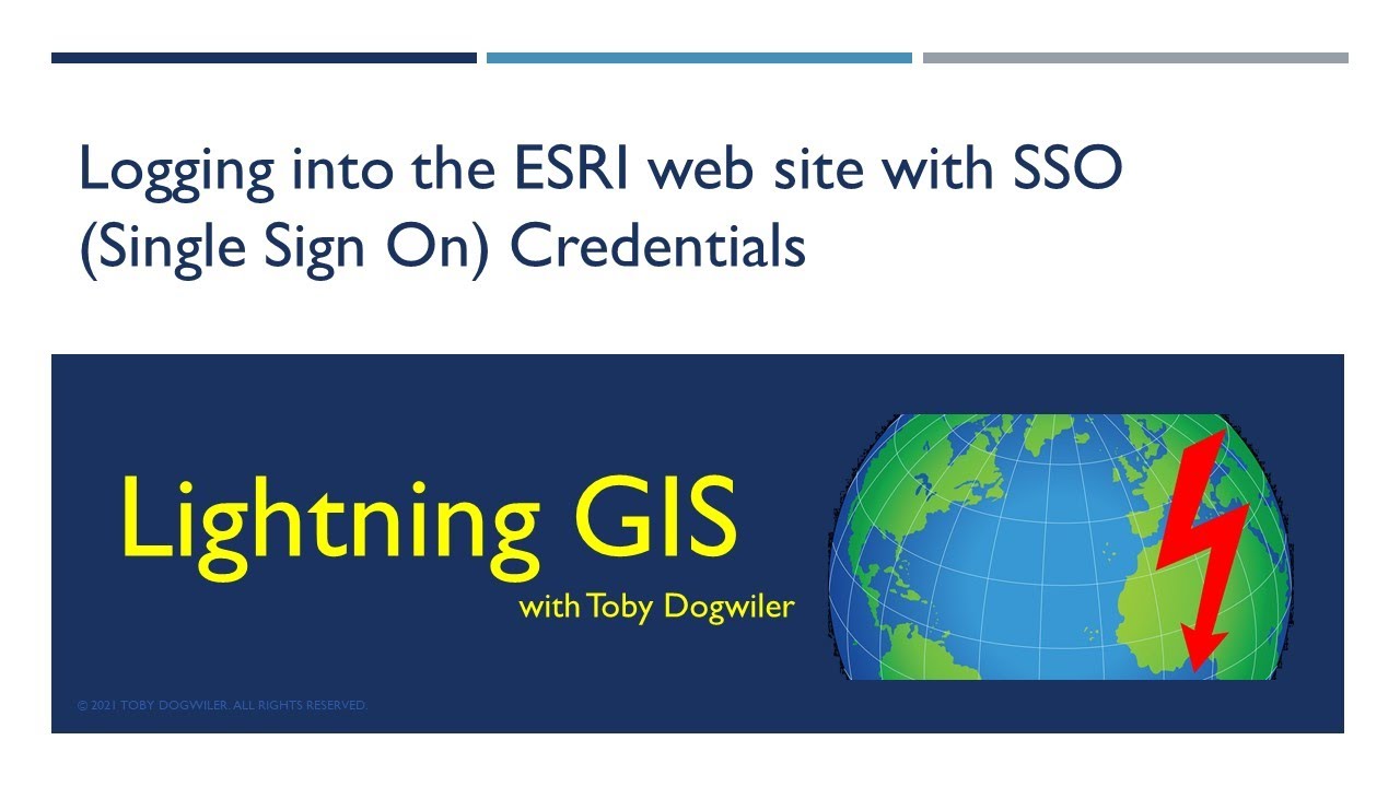 Logging into to the ESRI Website with SSO Credentials - YouTube