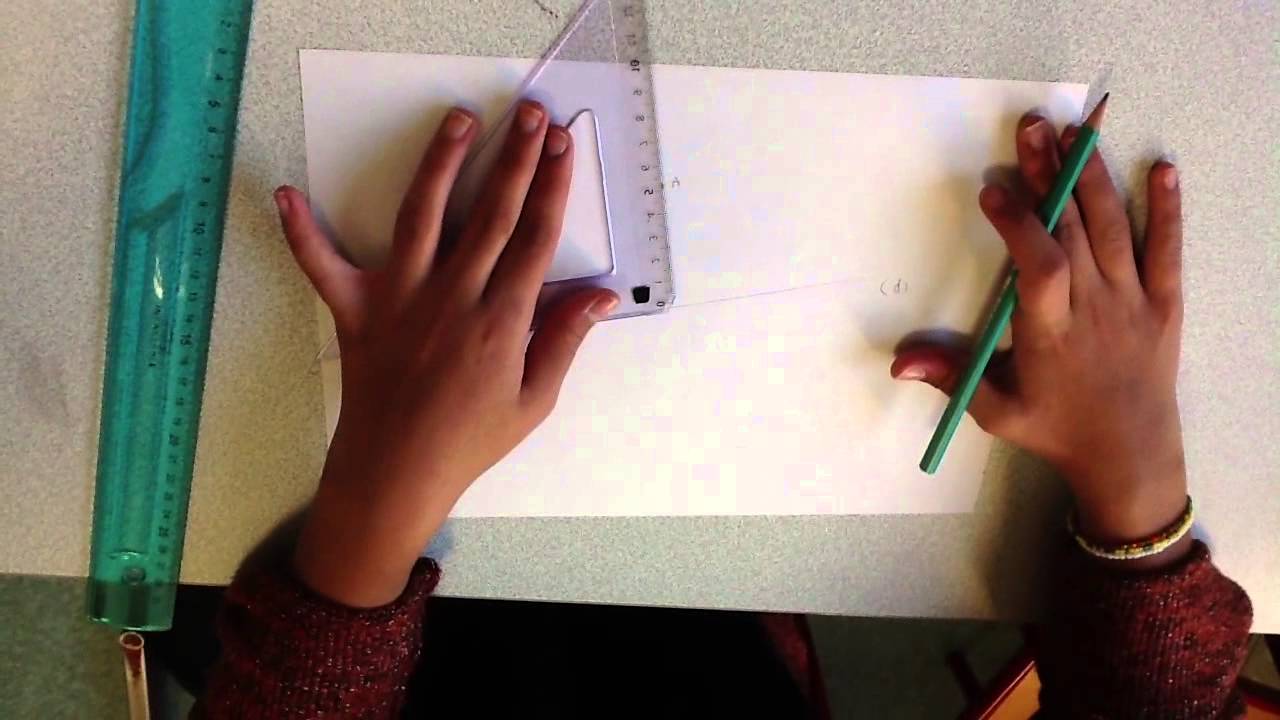 Tracer une parallèle à la règle et à l'équerre. - YouTube