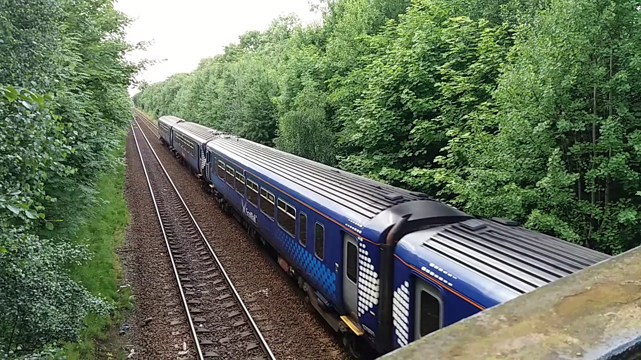 ScotRail Class 156 passing Crossmyloof Station Glasgow - YouTube