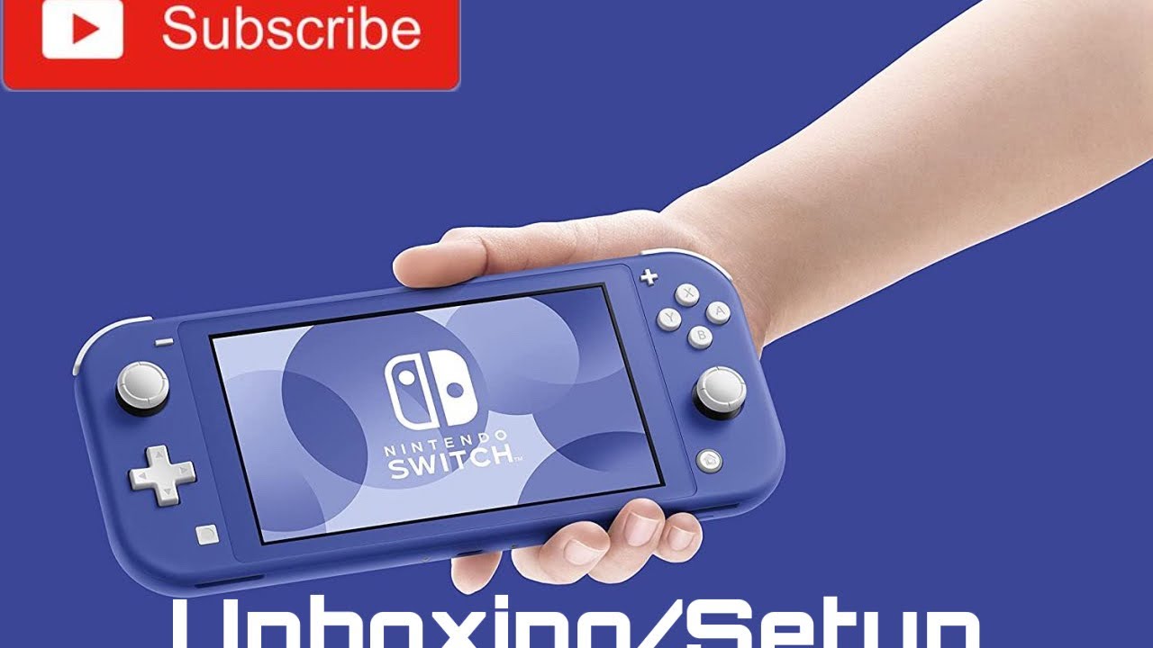 Nintendo Switch Lite Blue Unboxing and Setup - YouTube