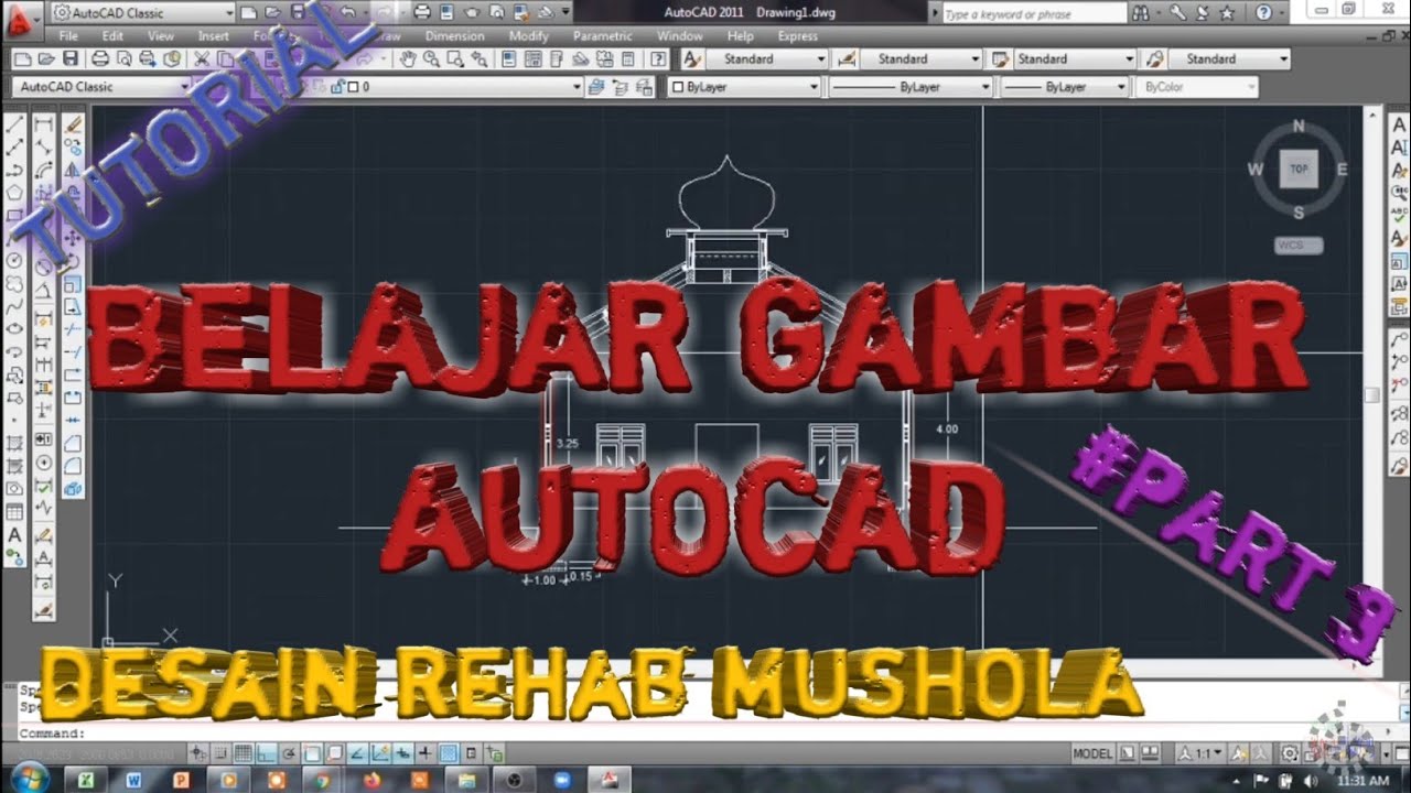 Tutorial belajar gambar autocad bahasa indonesia (lengkap) #pemula ...