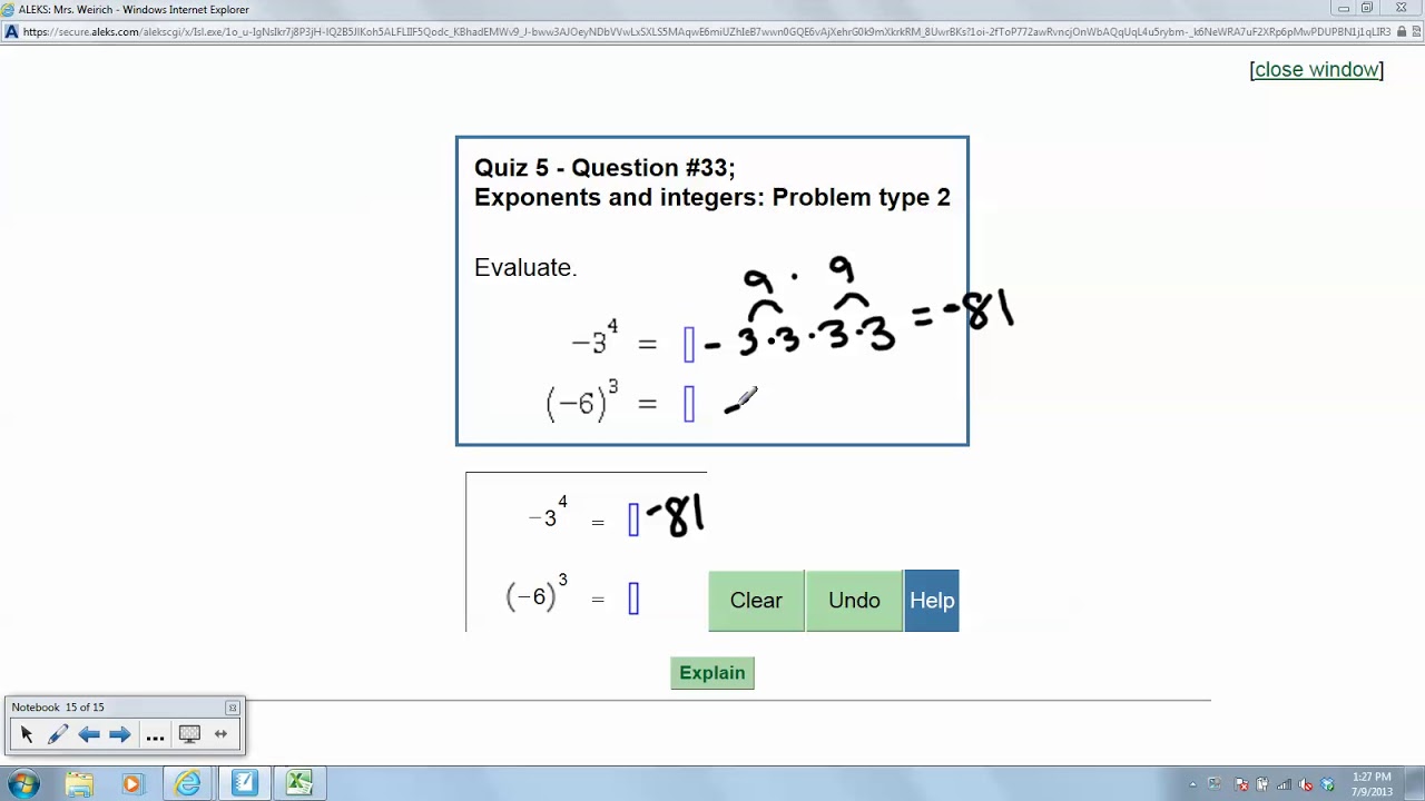 Exponents and integers Problem Type 2 - YouTube