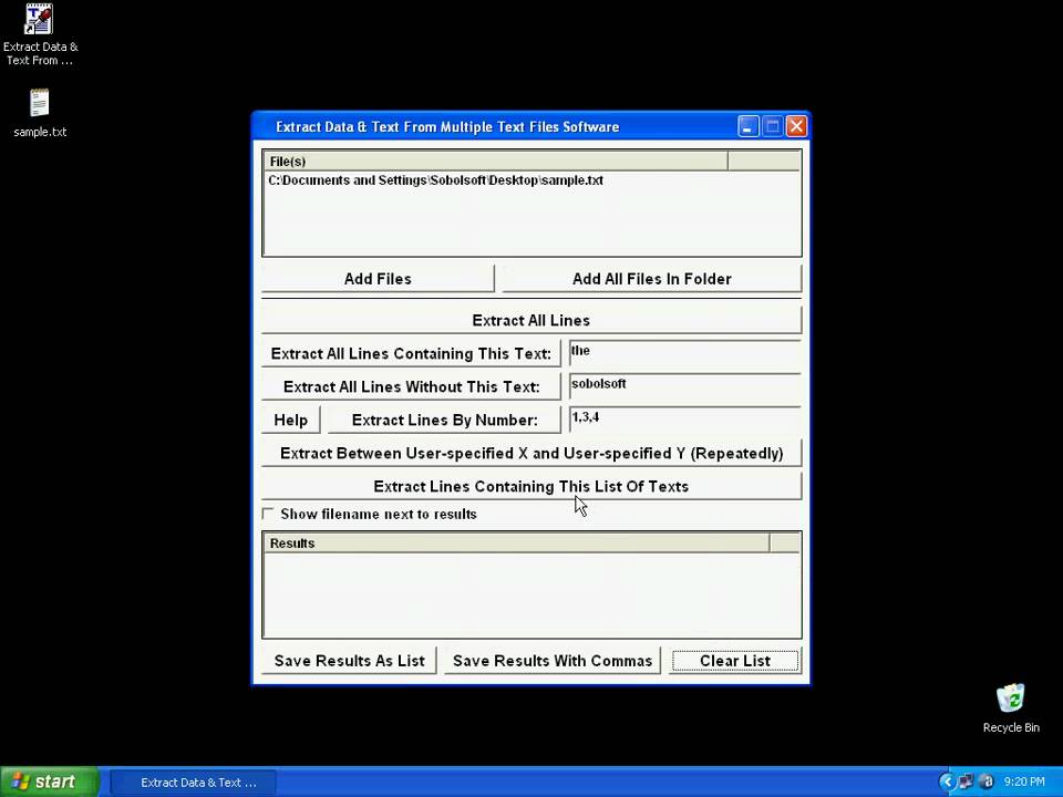 Sobolsoft com How To Use Extract Data & Text From Multiple Text Files Software - YouTube