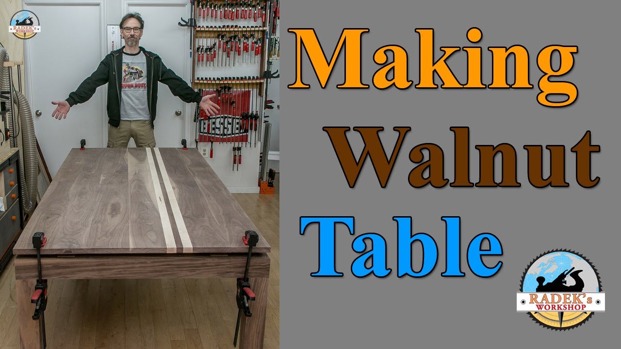Making Walnut Table - YouTube