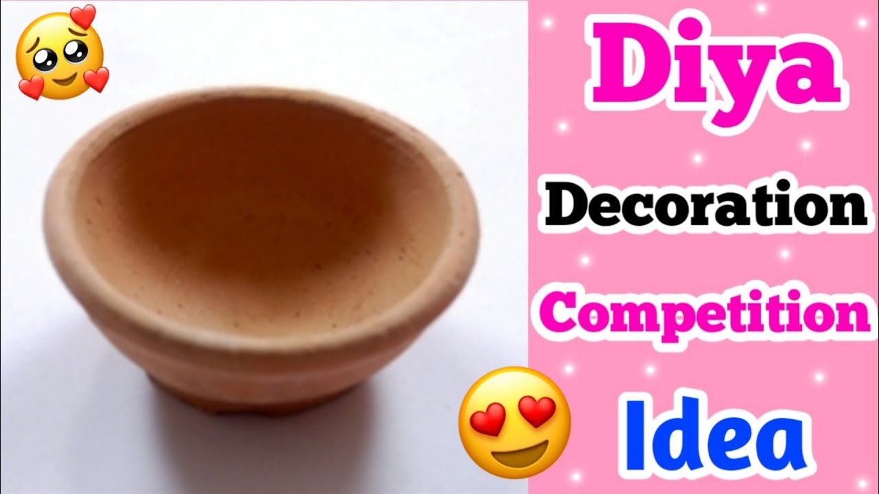 🤩 Diya Decoration Competition 😍 Idea • Diya Decoration from paint only ...