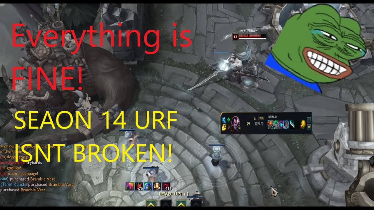 Everything seems fine in Season 14 URF!!! - YouTube
