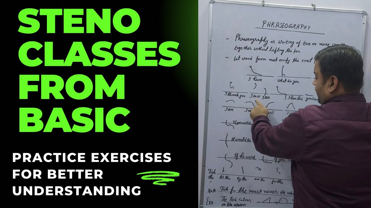 Steno (Shorthand)Class-1st ||steno basic class in english ...