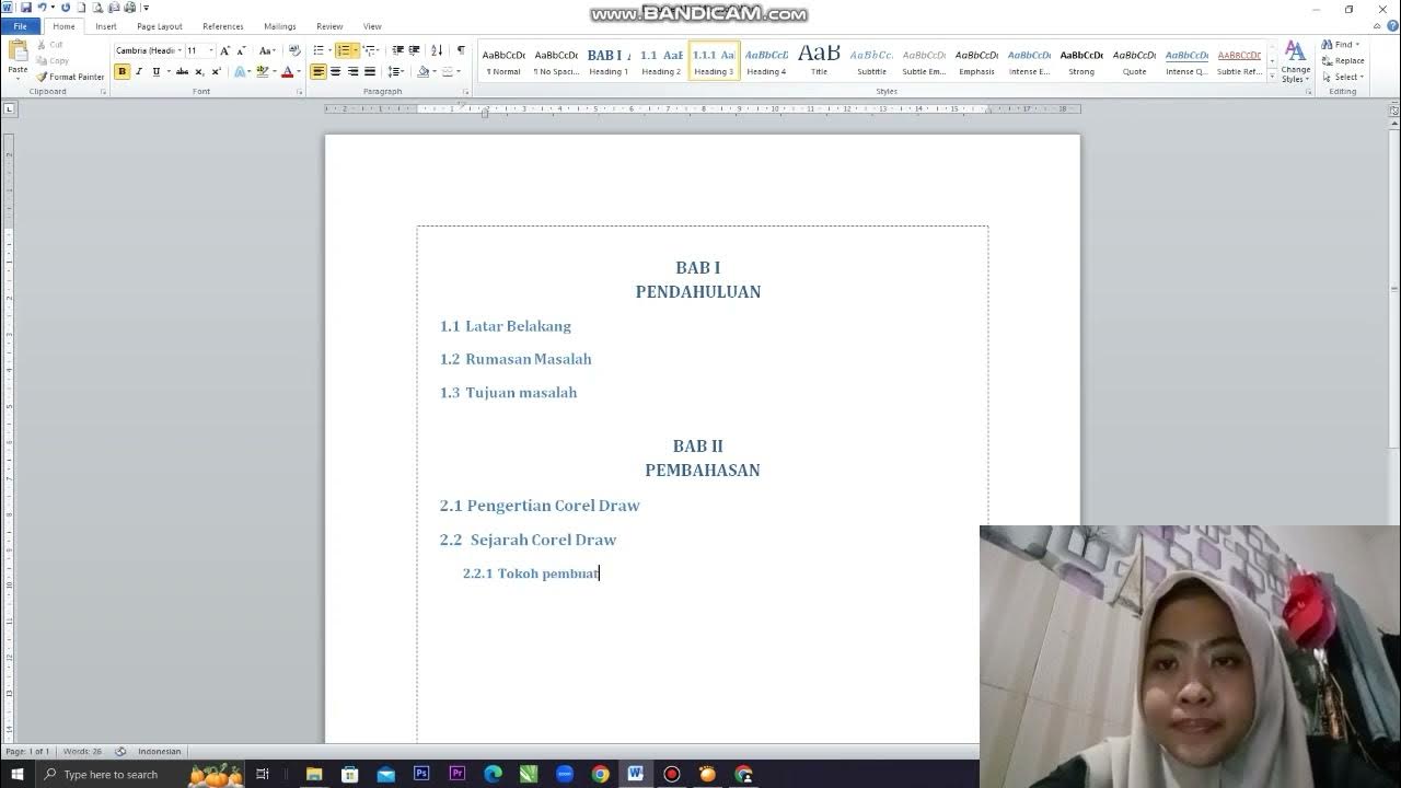 TUTORIAL VIDEO PENGGUNAAN STYLES MS WORD PADA PEMBUATAN BAB – SUB BAB - YouTube