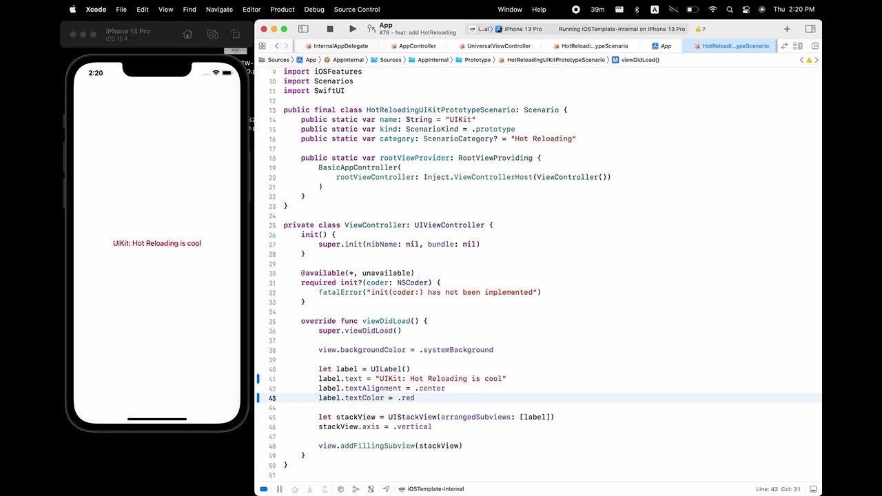 Hot Reloading with InjectionIll, Inject and Scenarios - UIKit Demo - YouTube