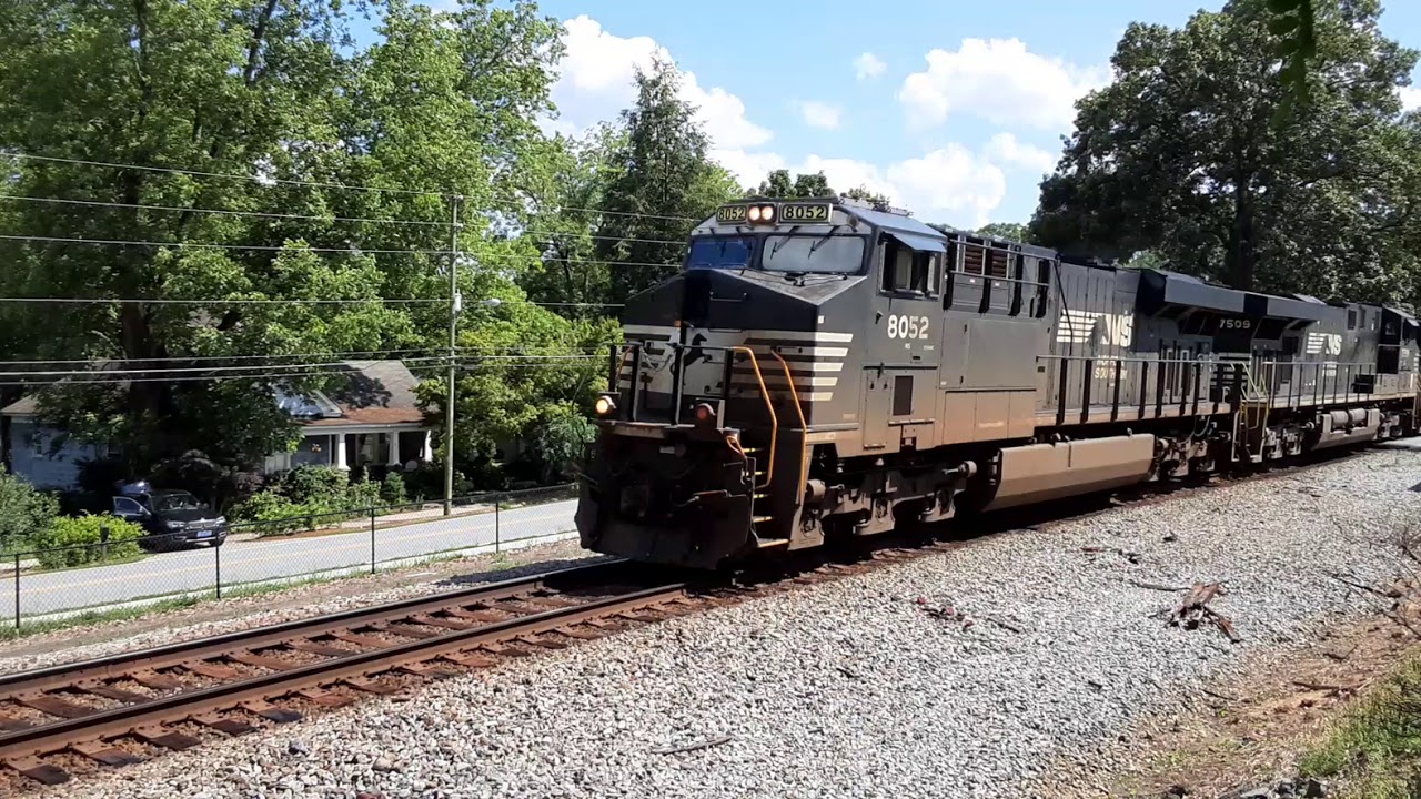 NS 371 with NS 8052 ES44AC NS 7509 ES40DC and NS 9936 D9-40CW - YouTube