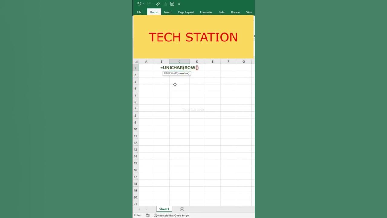 How to Create Sequential Numbers in Excel Using UNICHAR Function - YouTube