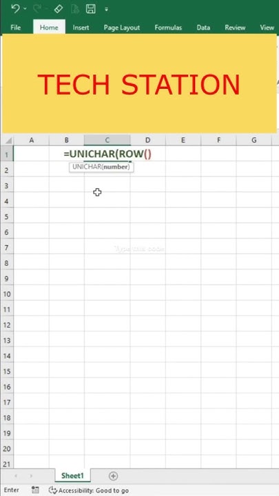 How to Create Sequential Numbers in Excel Using UNICHAR Function - YouTube