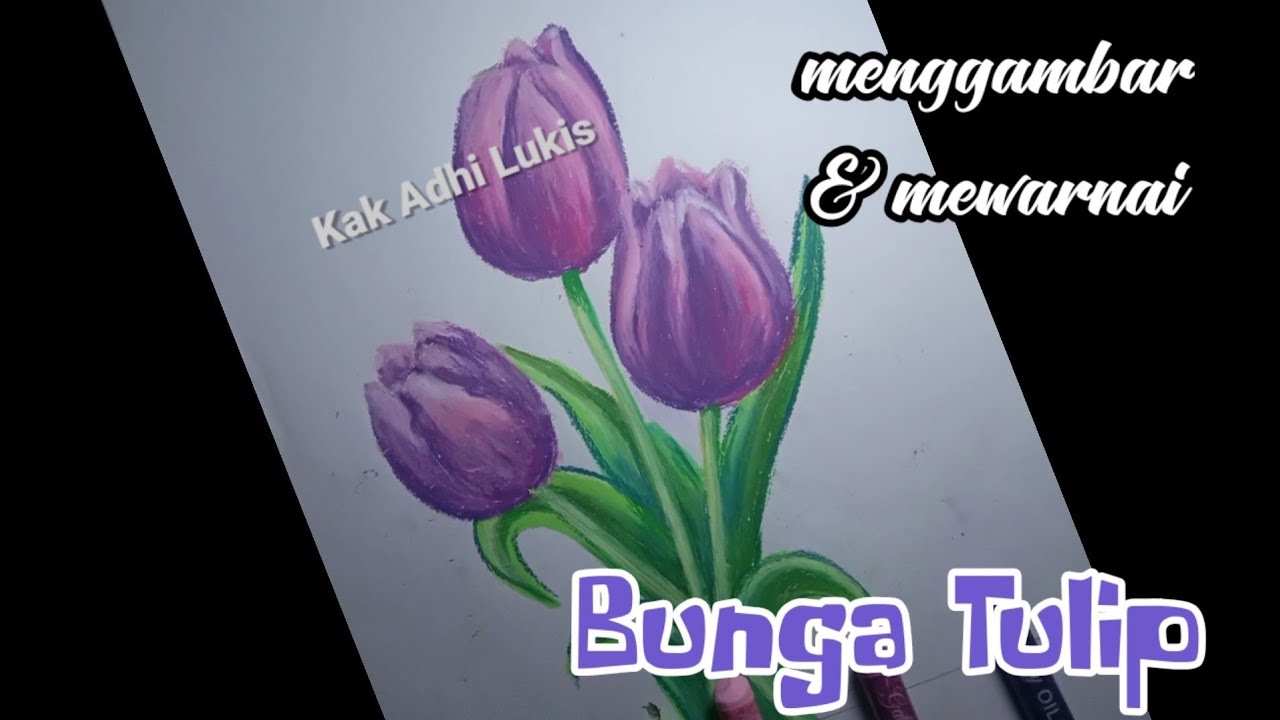 Cara menggambar Bunga Tulip - YouTube