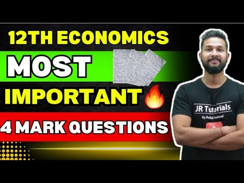 Most Important 4 Marks Questions of 12th Economics | 12th Economics ...