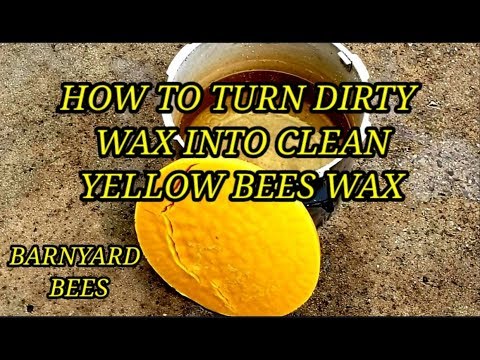 Rendering Dirty Bees Wax Into Clean Yellow Wax - YouTube