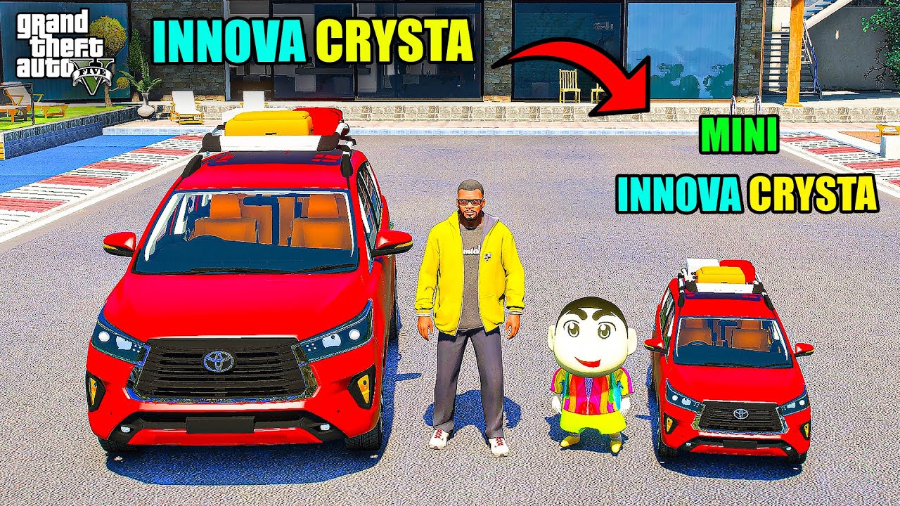 Franklin Innova Crysta VS Shinchan Mini Innova Crysta in GTA 5 || JNK ...